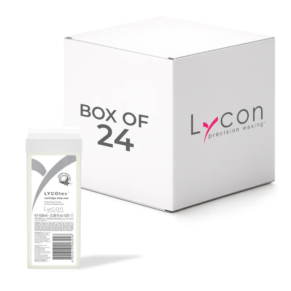 Lycotec White Strip Wax Cartridge (100ml) - BOX of 24